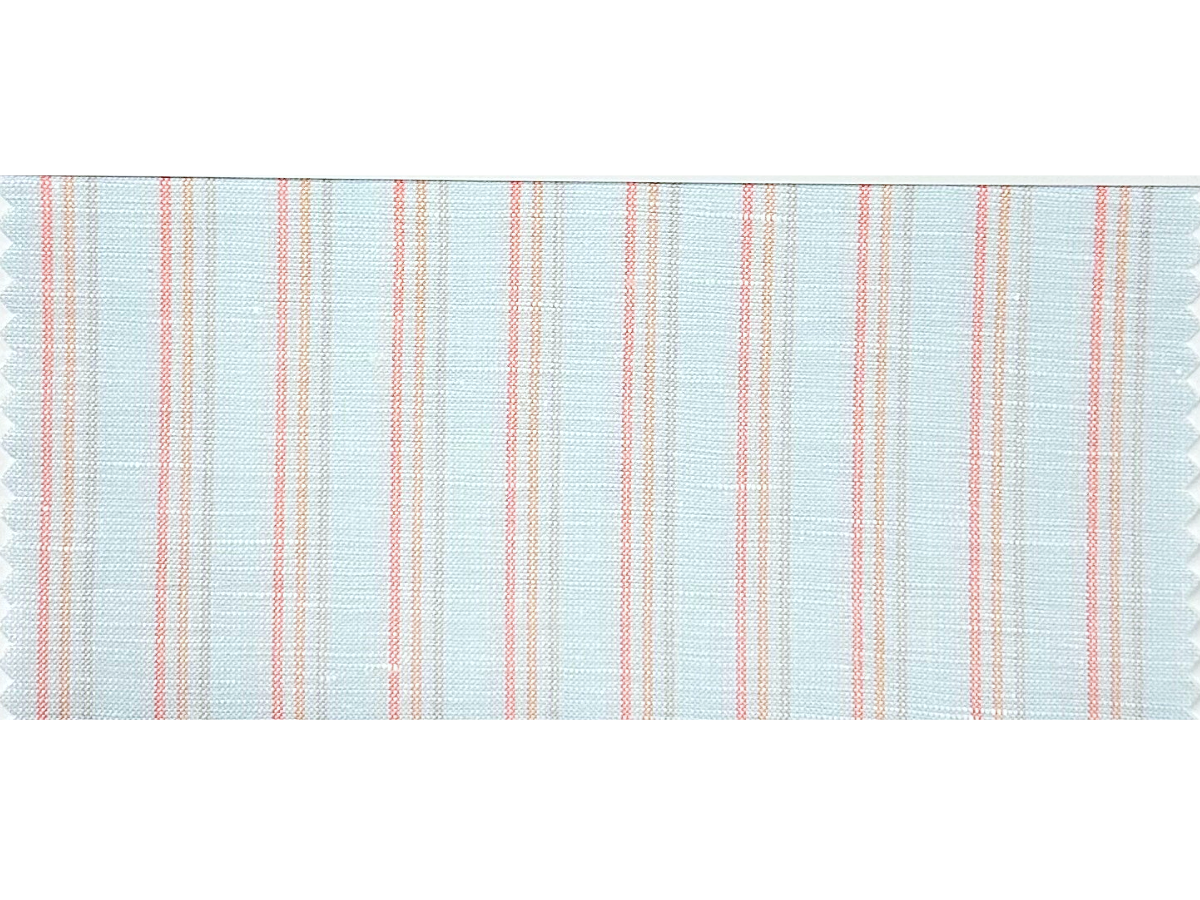 Somelos Linen Cotton Blend | 65% Linen 35% Cotton | Light Blue Stripe ...